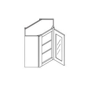 SE Glass Door Wall Diagonal Corner Cabinet – Bremen Cabinetry