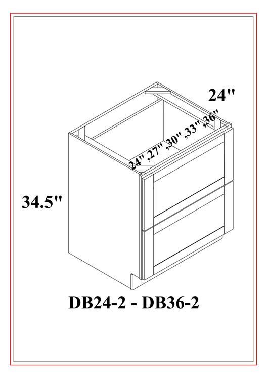 SG Drawer Bases- 2 Drawers – Bremen Cabinetry
